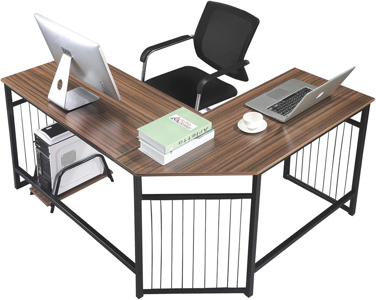 Amazon.com: GreenForest L Shaped Corner Desk Large Computer PC Laptop ...