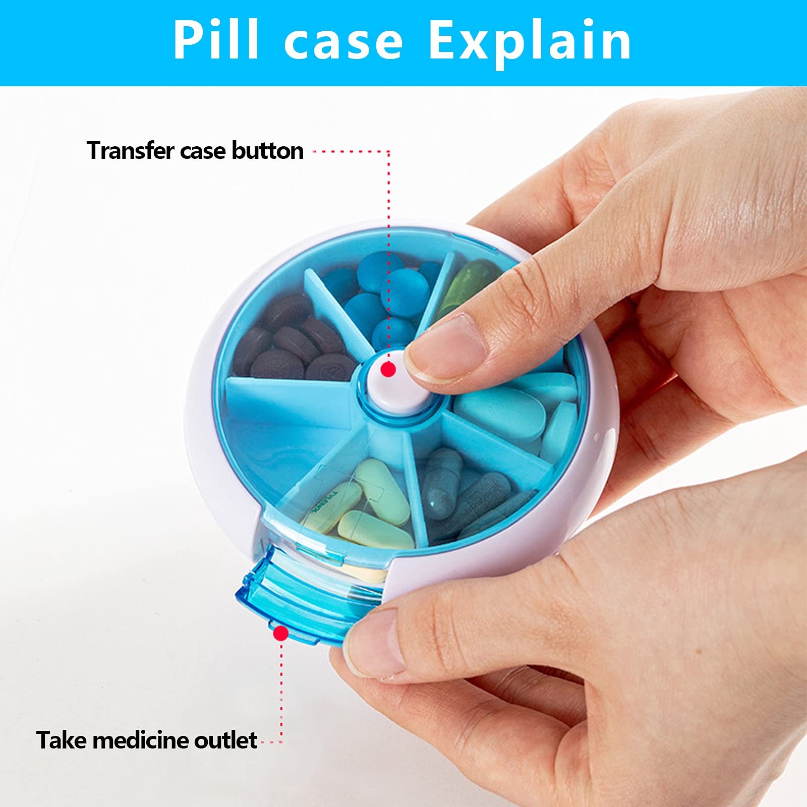 Snapklik.com : Pill Cases Weekly INVODA Pill Organizer 7 Day 3 Times ...