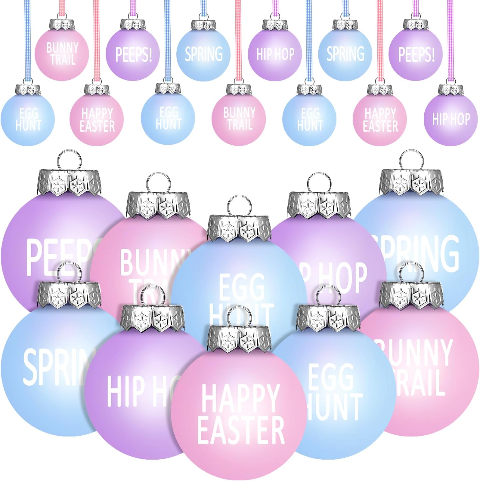 Amazon.com: Riceshoot 12 Pieces Easter Hanging Ball Ornament Easter ...