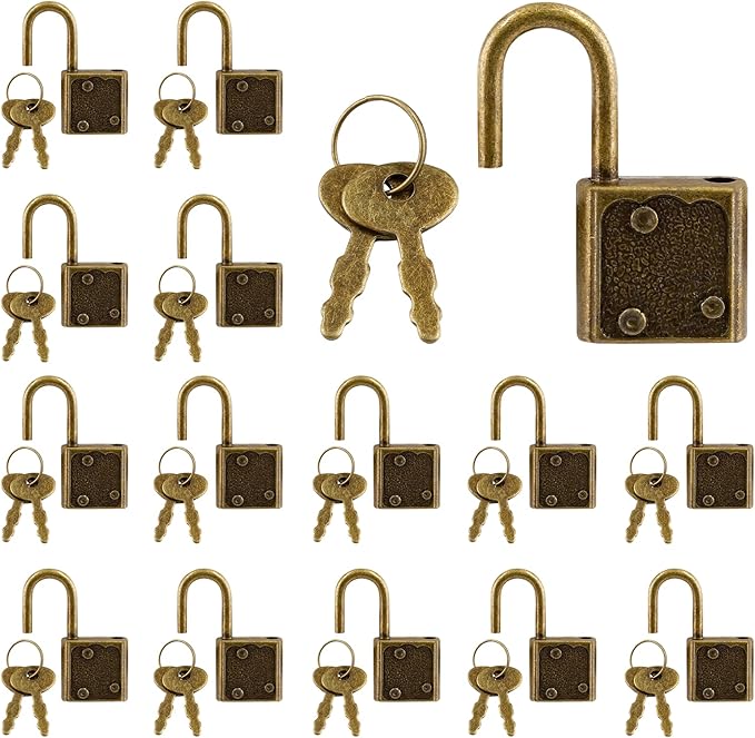 Piutouyar Mini Lock with Key, Small Luggage Lock, Little Padlock, Diary ...
