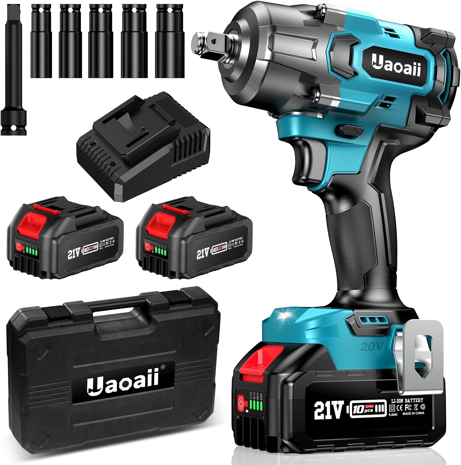 Neareen 900 Ft-lbs Brushless Cordless Impact Wrench 1/2 Inch Neareen ...
