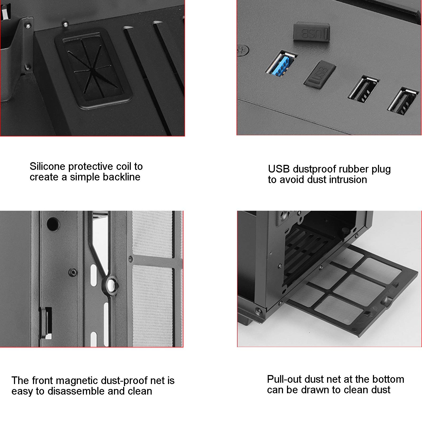 豊富なお得 JF-TVQJ コンピューターケース PCゲームケース EATX/ATX/MATX/ITX ミッドタワーコンピューターシャーシ ...