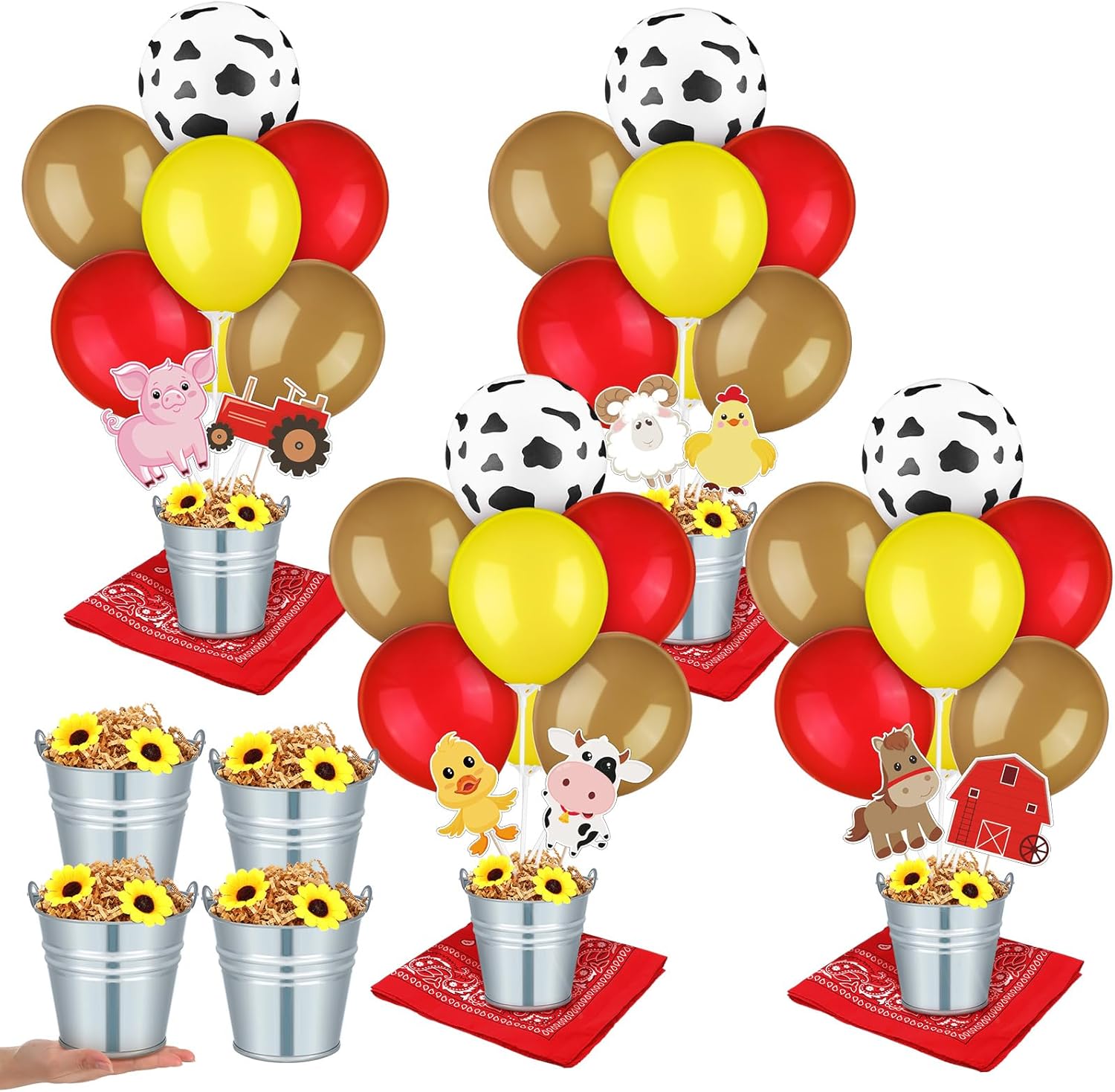 Amazon.com: RimCereal 104 Pcs Farm Animal Table Centerpieces with ...