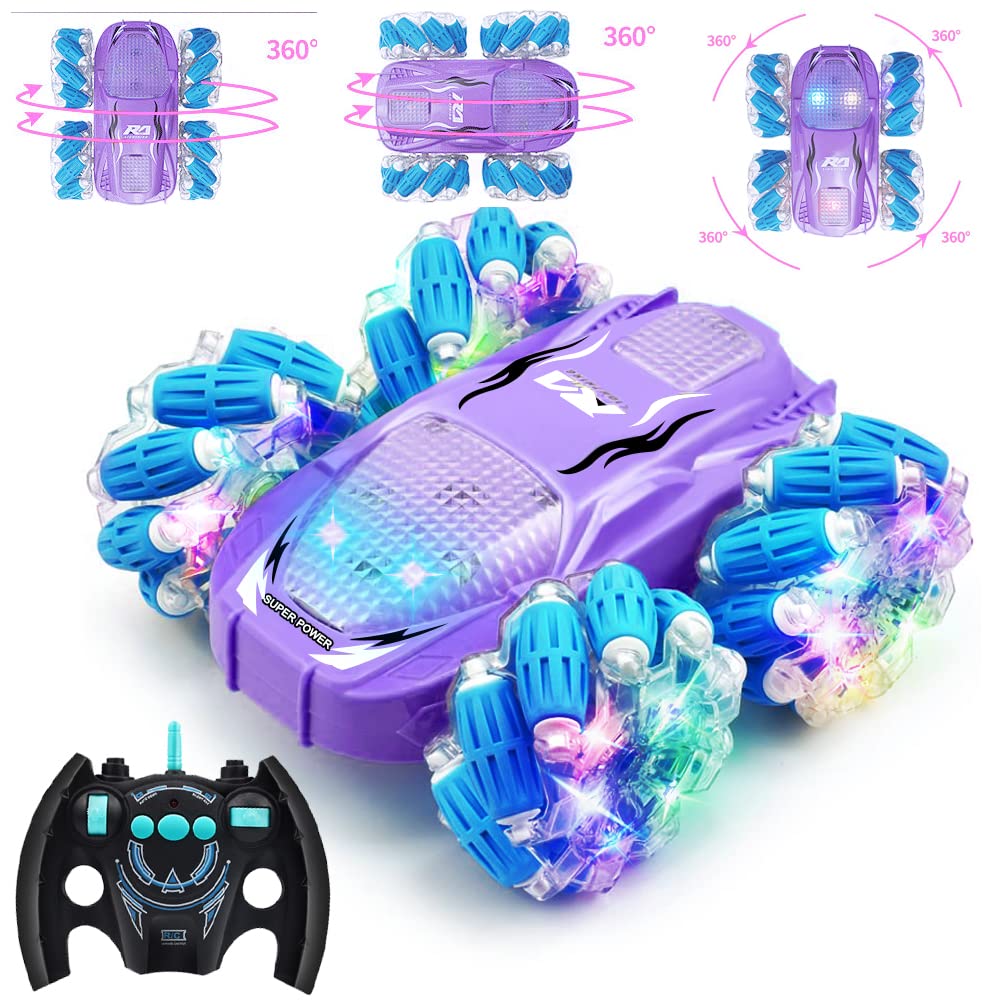 YI-YANG-AII Remote Control Car,RC Stunt Cars Toy 360°Rotating Flips ...