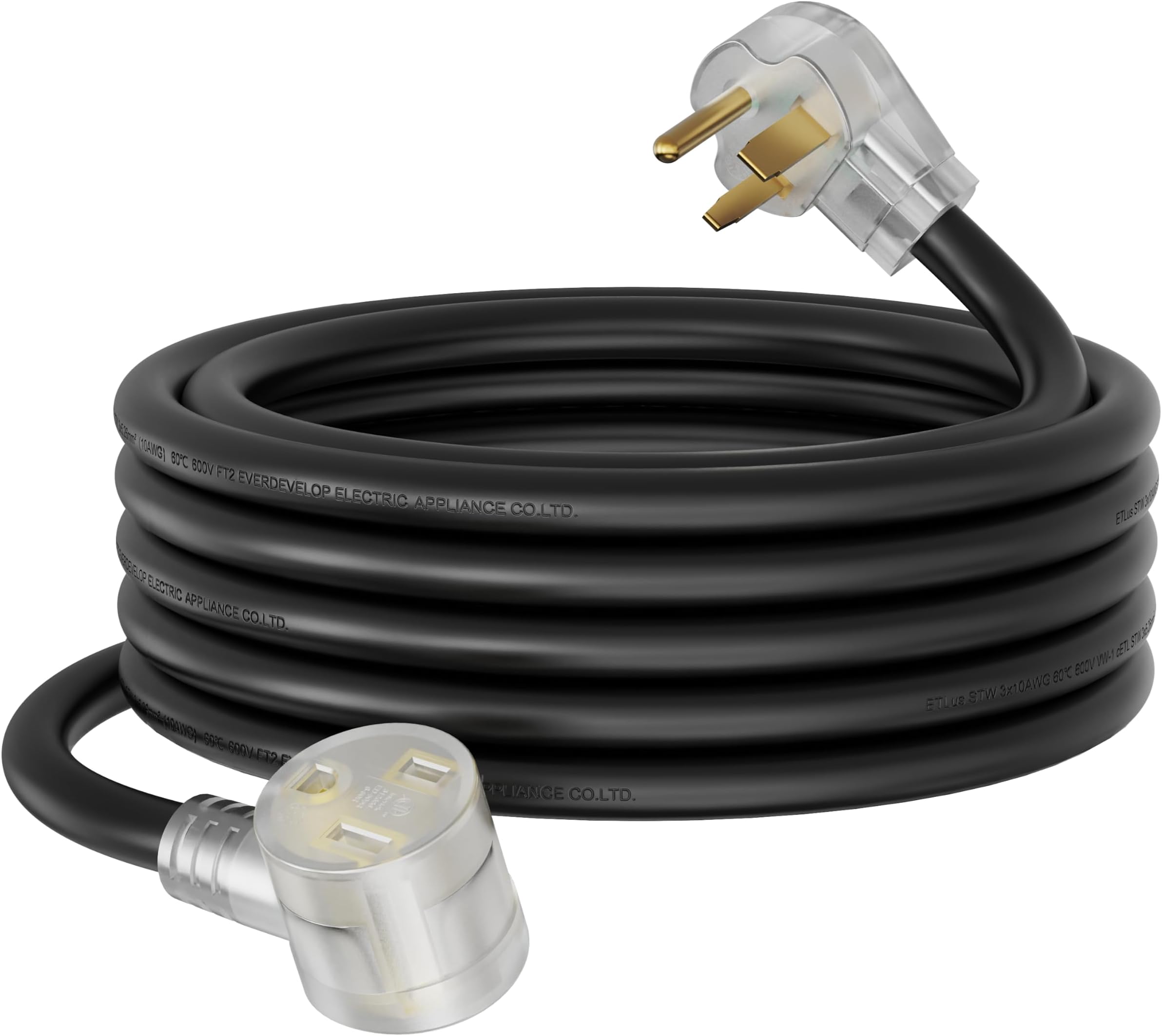 RVGUARD Bundle 250 Volt 100 Feet Welder Extension Cord, Heavy Duty 8 ...