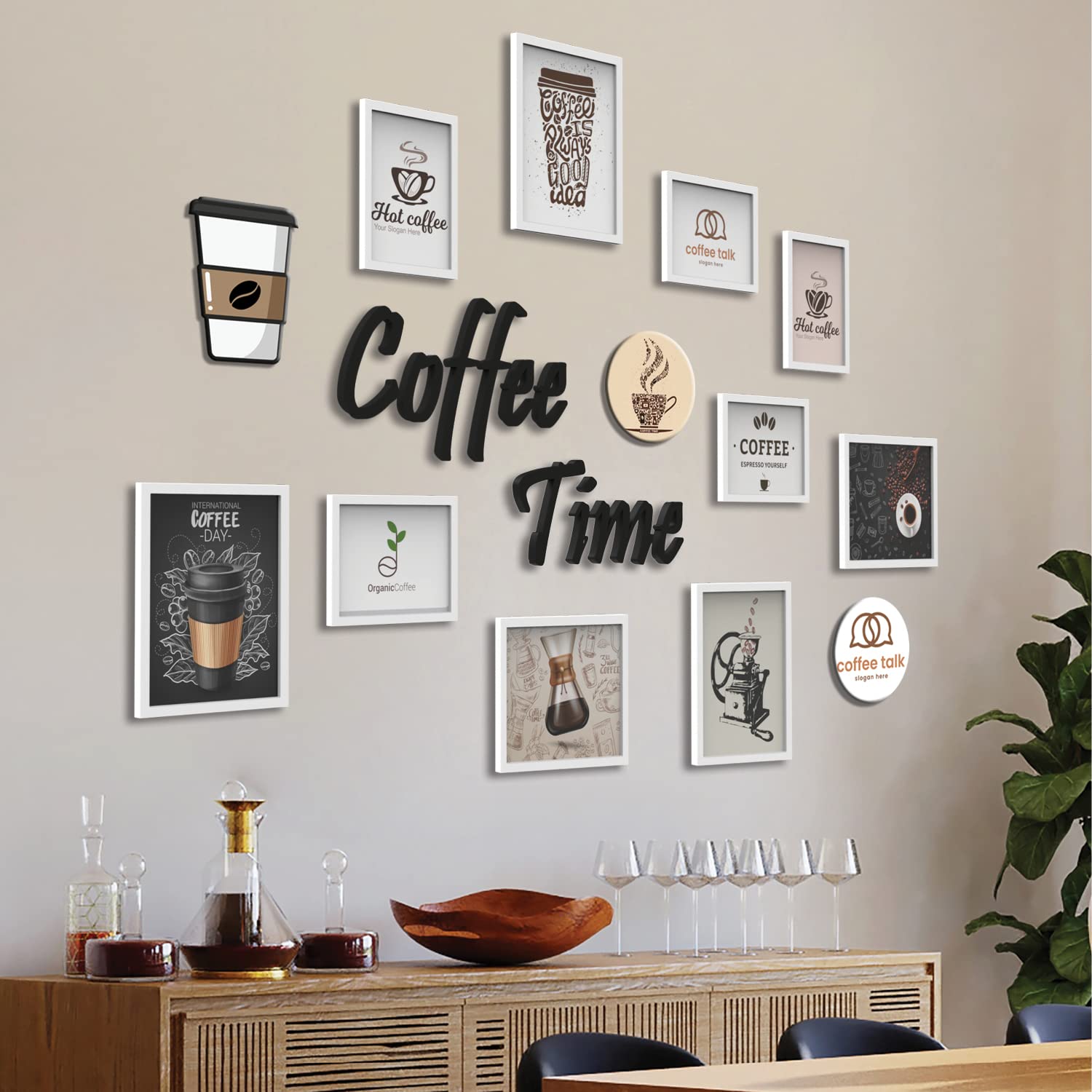 RANDOM Photo Frame For Wall Set of 10 3D Collage photo frames with ...