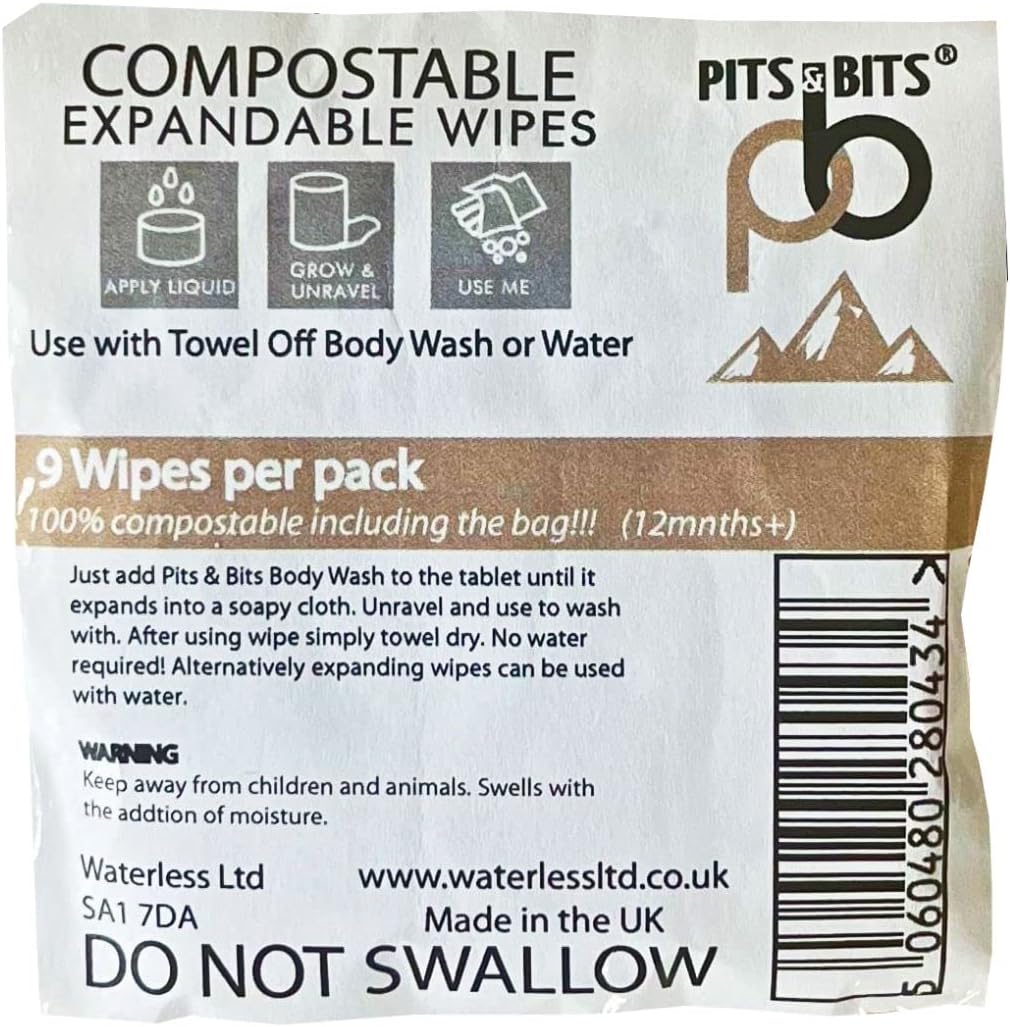 Pits & Bits Expandable Wipes - White, Size 9 : Amazon.co.uk: Sports ...