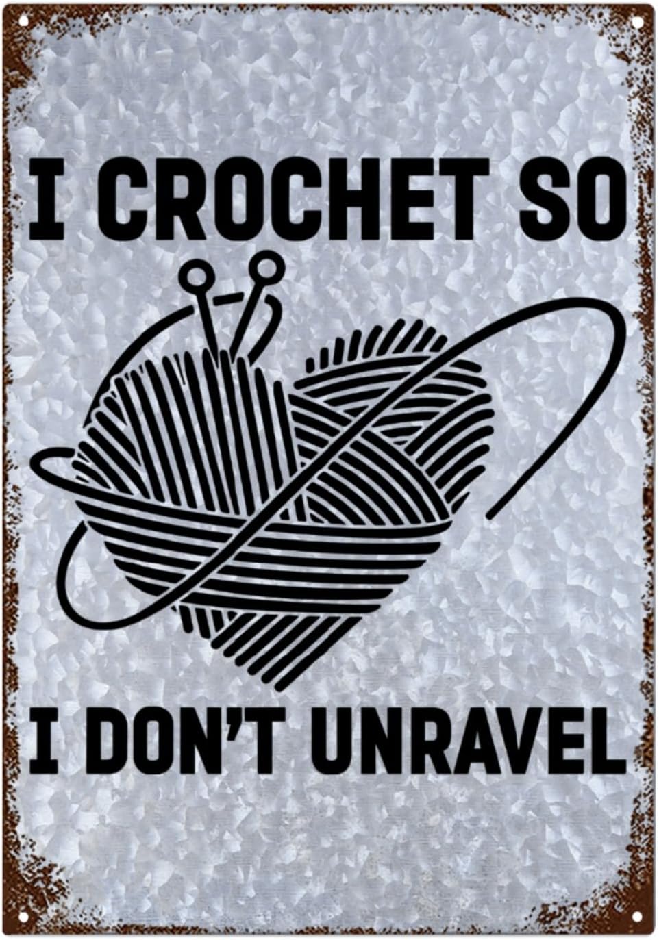 Amazon.com: I Crochet So I Don't Kill People Sign Vintage Sign For ...