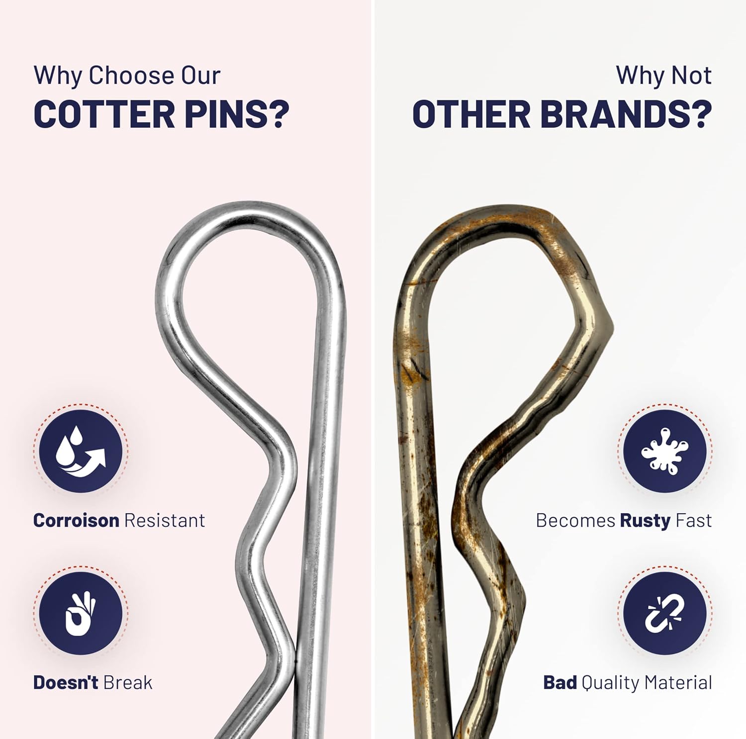 JaamZee Chaveta Pins – 50 pines R – Acero de aleación resistente y ...