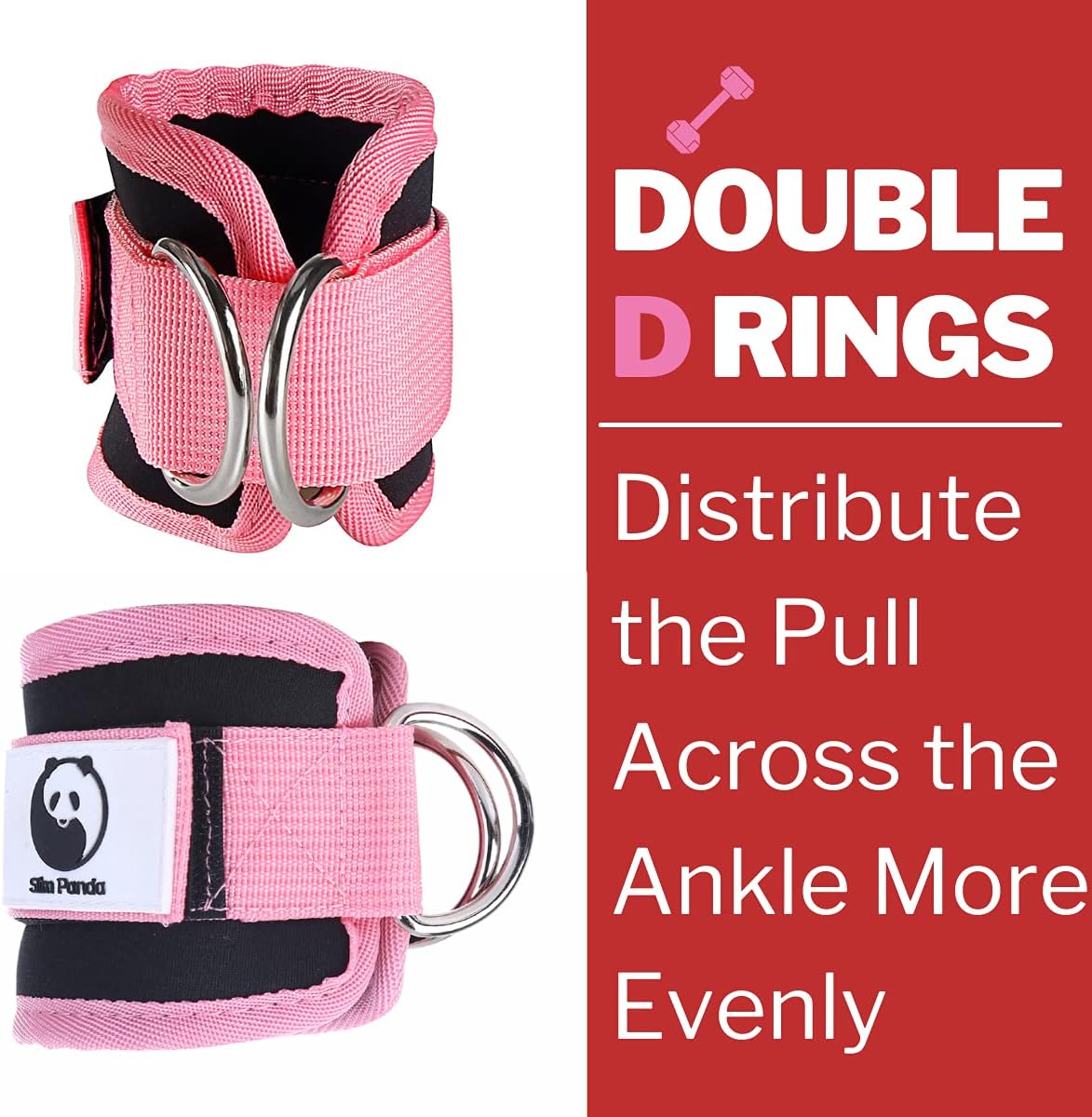 Slim Panda 1 pair of fitness foot straps, cable pull, ankle straps ...
