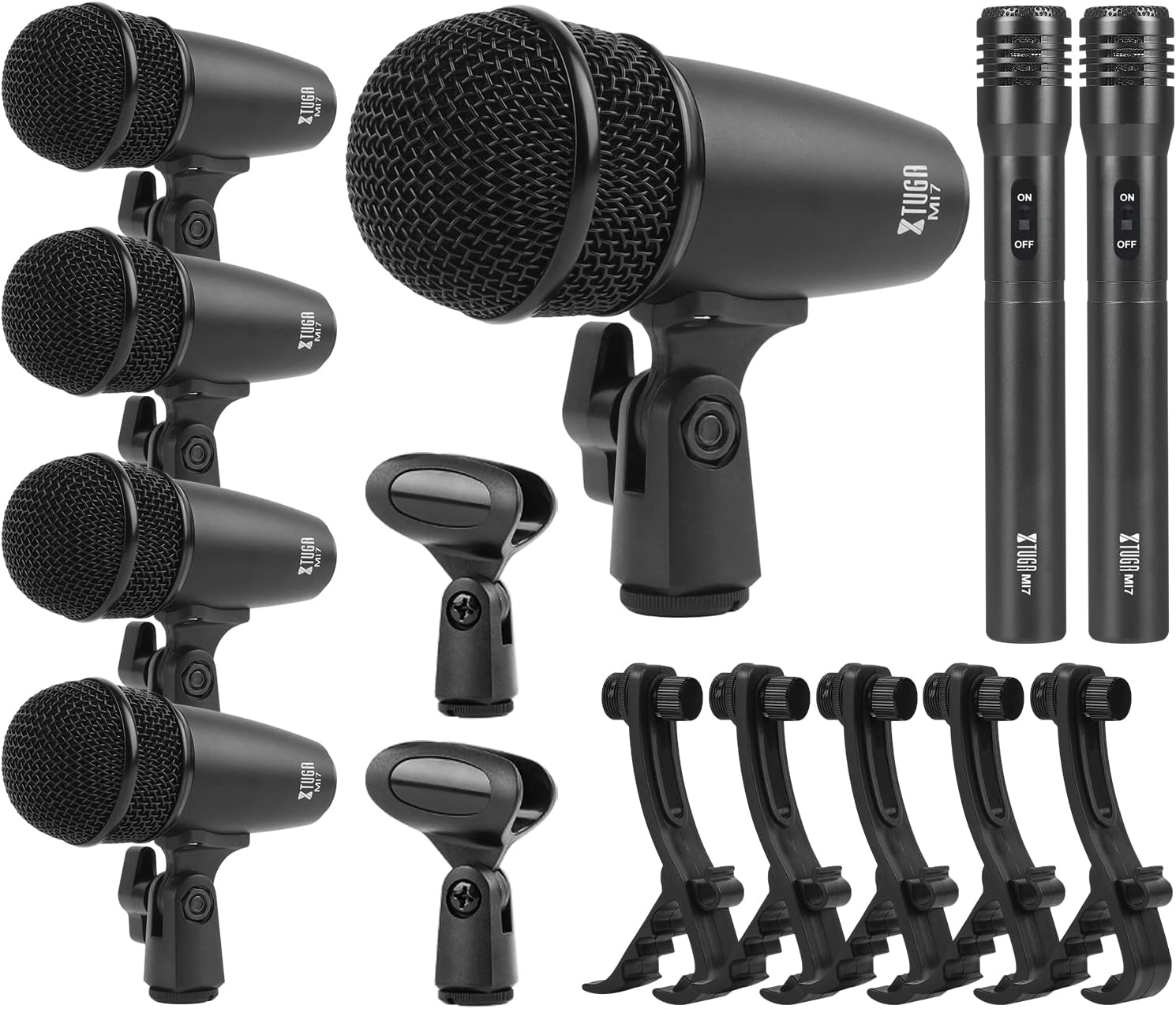Amazon.com: XTUGA New MI7 7-Piece Wired Dynamic Drum Mic Kit Whole ...
