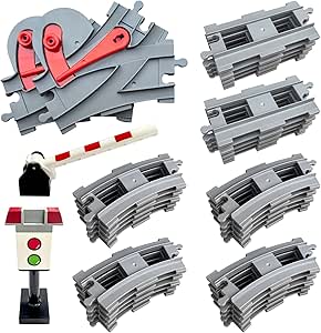 Amazon.com: 37 Pieces Train Tracks Set - Compatible with All Major ...