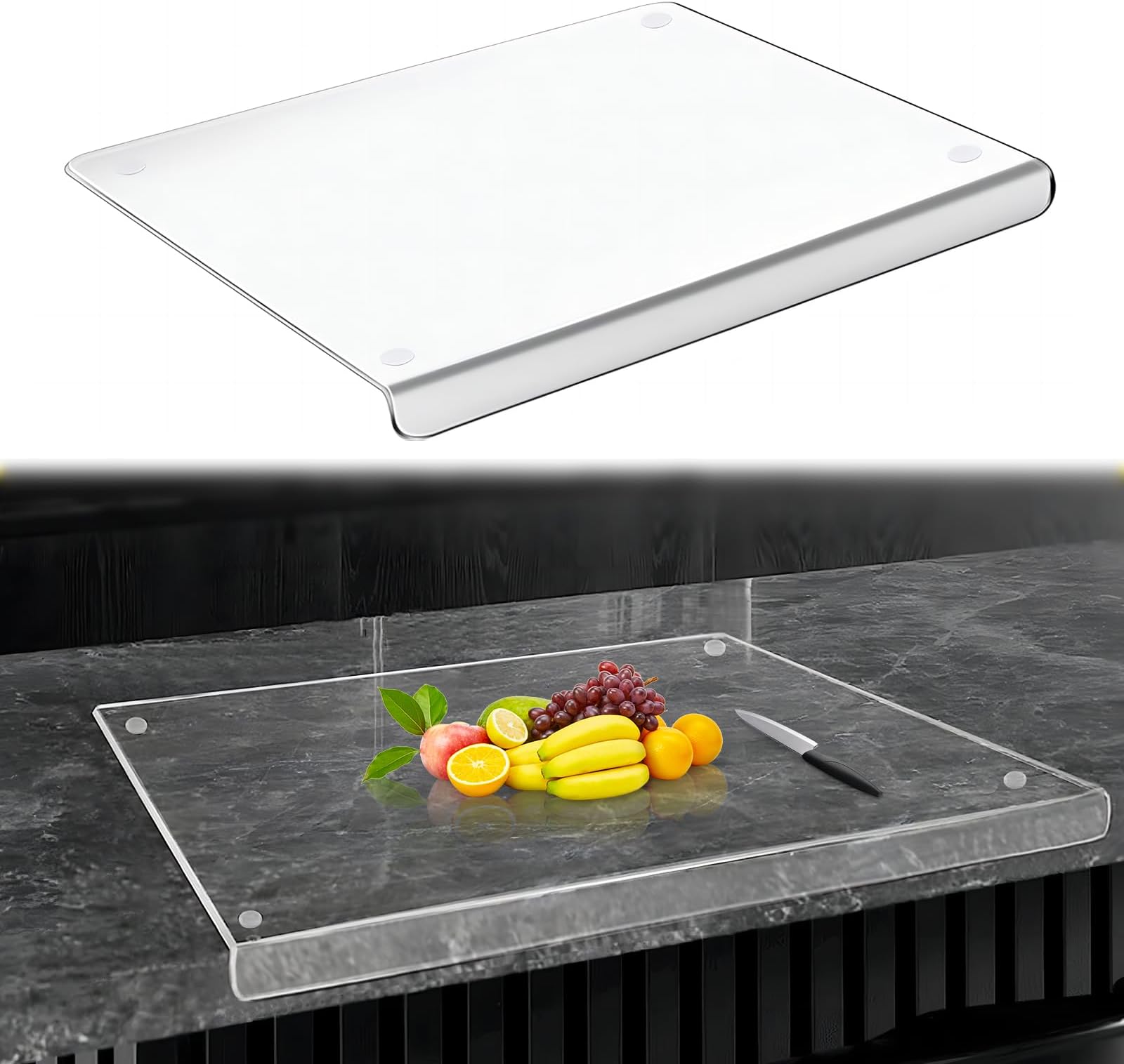 Amazon.com: Acrylic Cutting Boards with Counter Lip, Clear Cutting ...