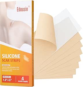 Silicone Scar Sheets 8PCS, Medical Grade Silicone Scar Tape,Silicone ...