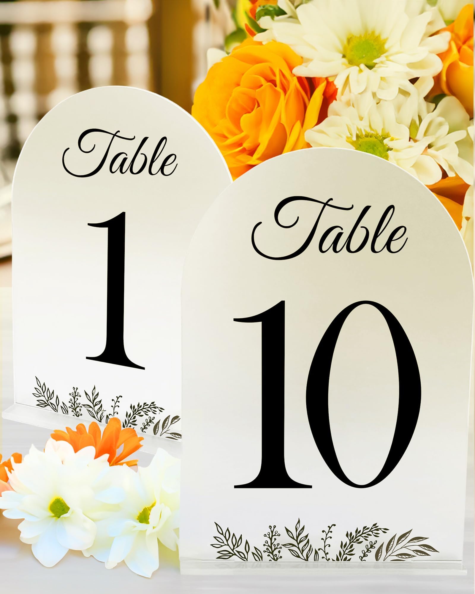 Amazon.com: Wedding Table Numbers 1-10, Frosted Acrylic Table Numbers ...