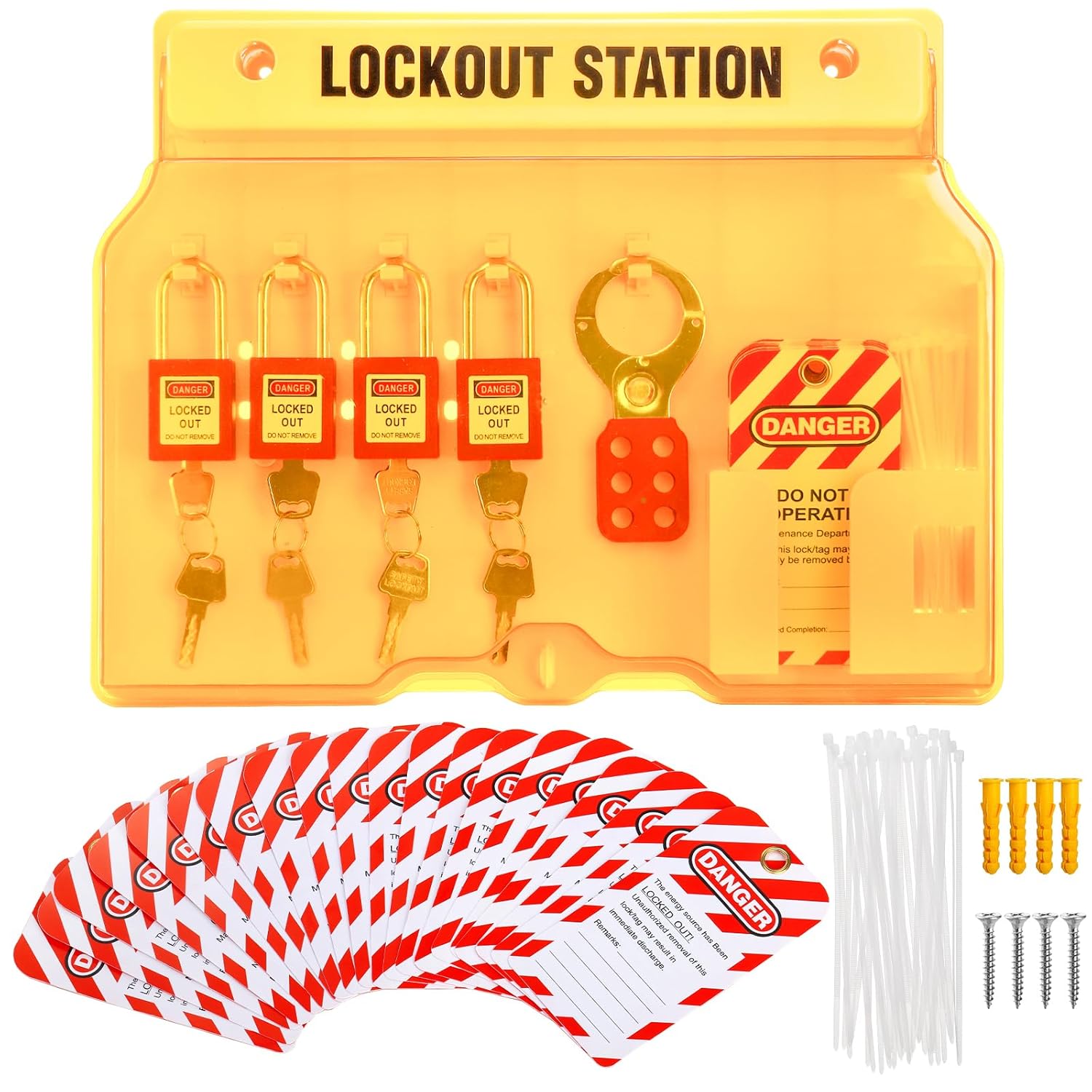 WUWEOT Lockout Tagout Station with Loto Devices, Lock Out Tagout ...
