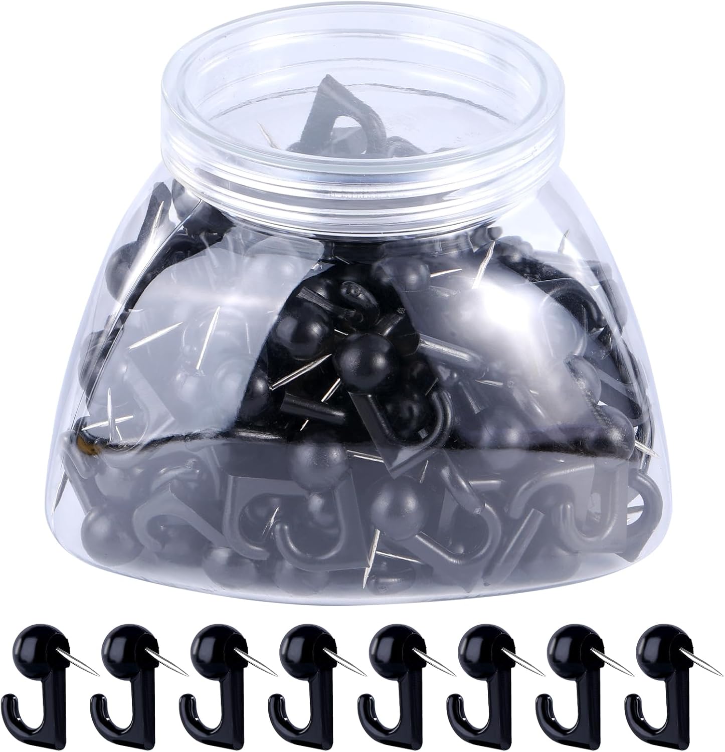 Amazon.com: Pnytty Push Pin Hooks, 130 PCS Plastic Cork Board Hooks ...