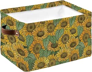 Amazon.com: Sunflower Storage Basket for Organizing Shelves ...