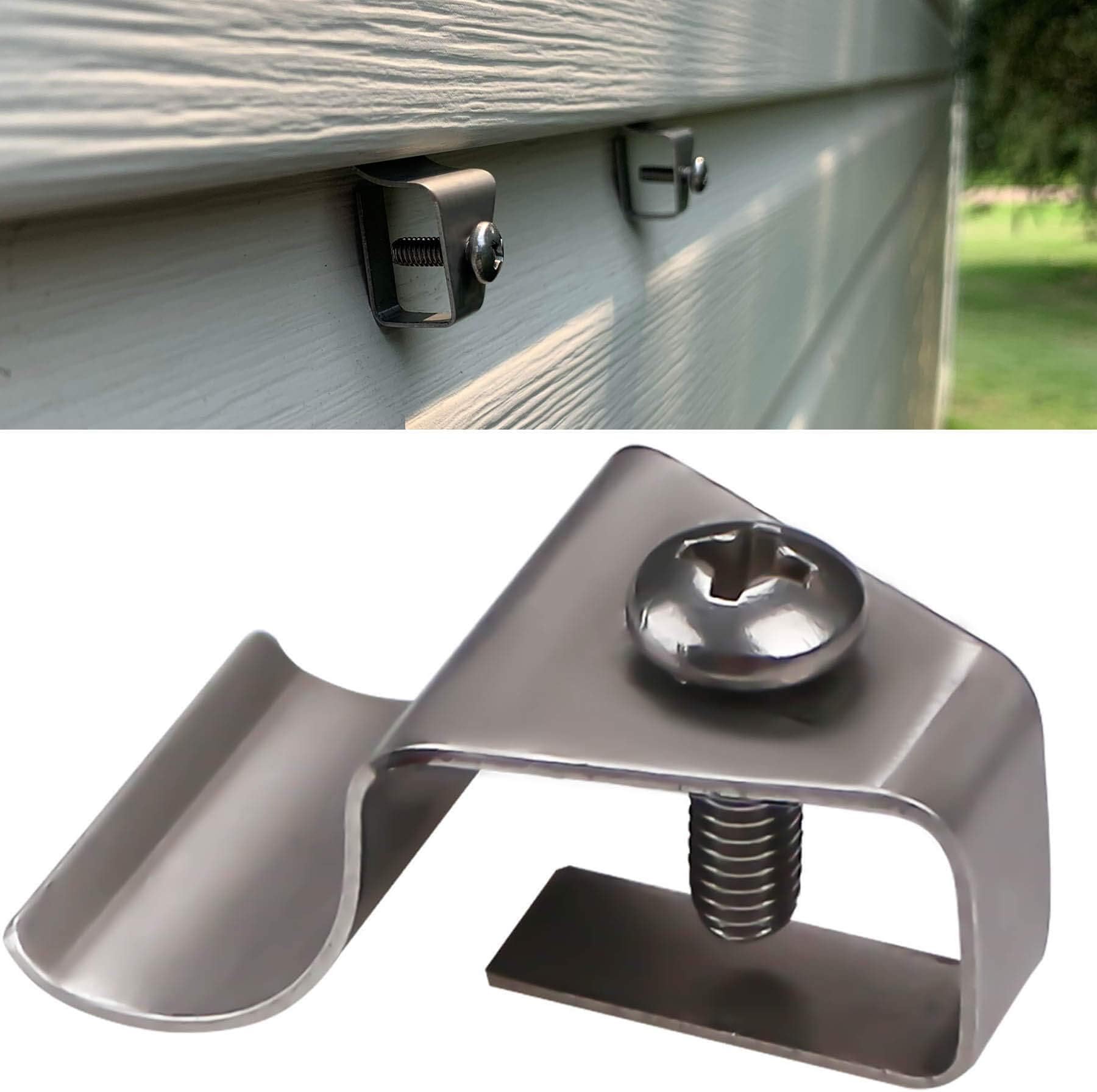No-Hole Needed Vinyl Siding Clips Hooks Hanger for Hang Solar Powered ...