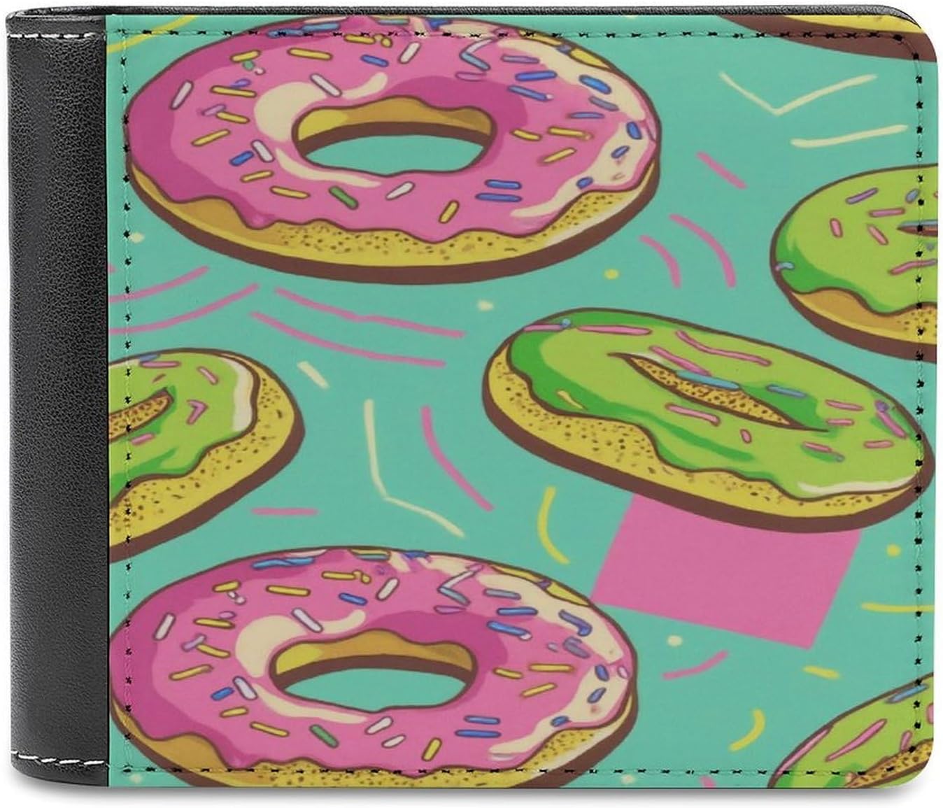Amazon.com: YCJUGWSP Colorful Donuts Wallet for Men Women Slim Wallet ...