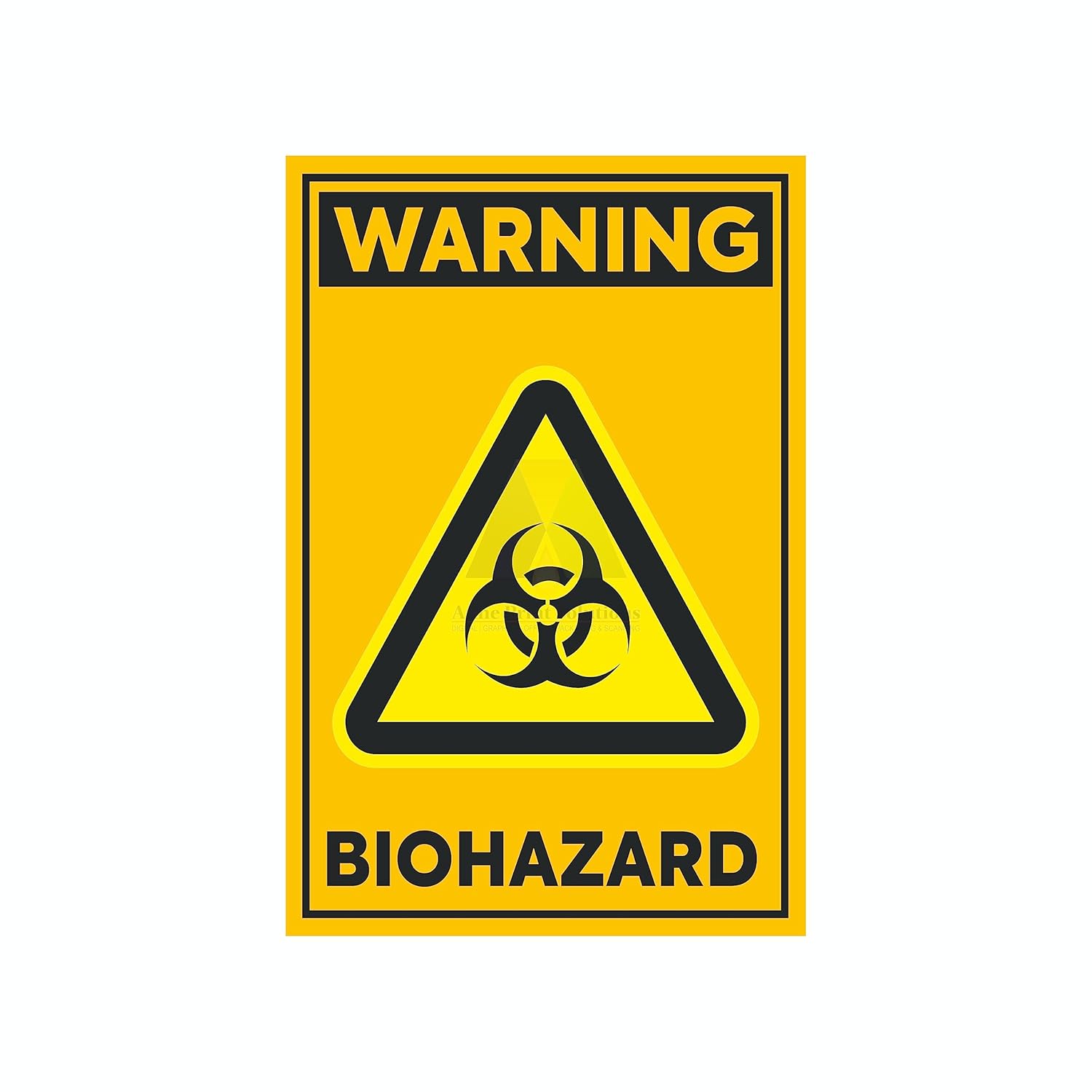 Anne Print Solutions® Warning Biohazard Stickers Labels Safety Sign ...
