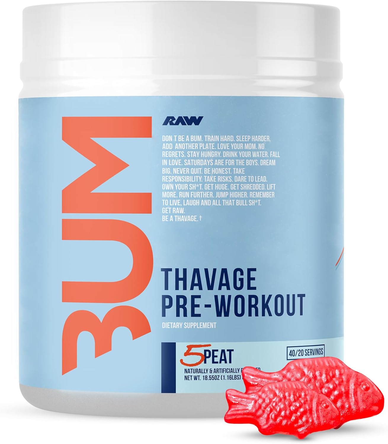 RAW Thavage CBUM Pre Workout - 3Peat | Chris Bumstead Pre Workout ...