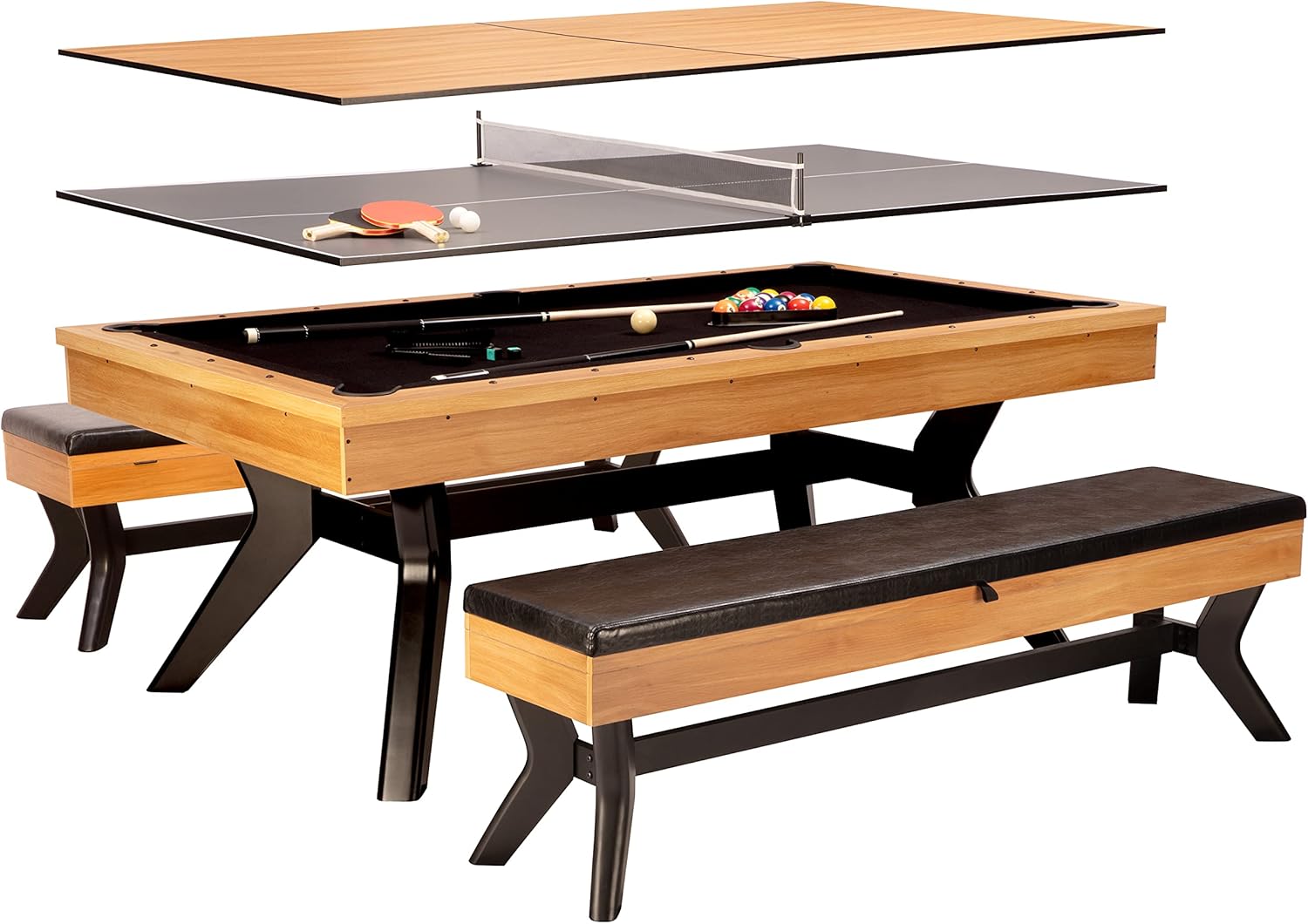 Amazon.com : Freetime Fun Carson 7-FT 3 in 1 Multi Game Table Featuring ...