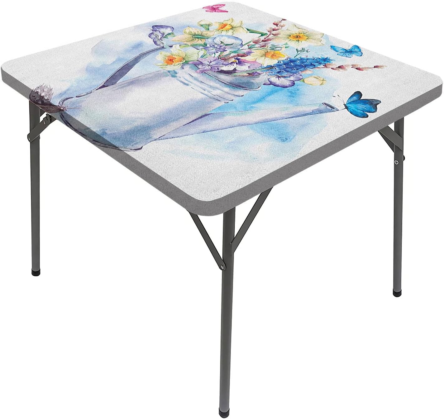 Amazon.com: JUNTAIY Daffodil Table Cover Square, Summer Violets Puss ...
