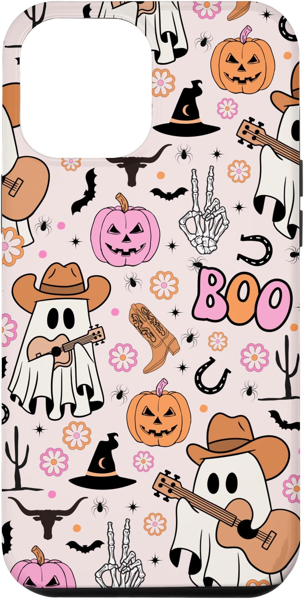 Amazon.com: iPhone 15 Pro Max Spooky Ghost Cowboy Cute Halloween Boo ...