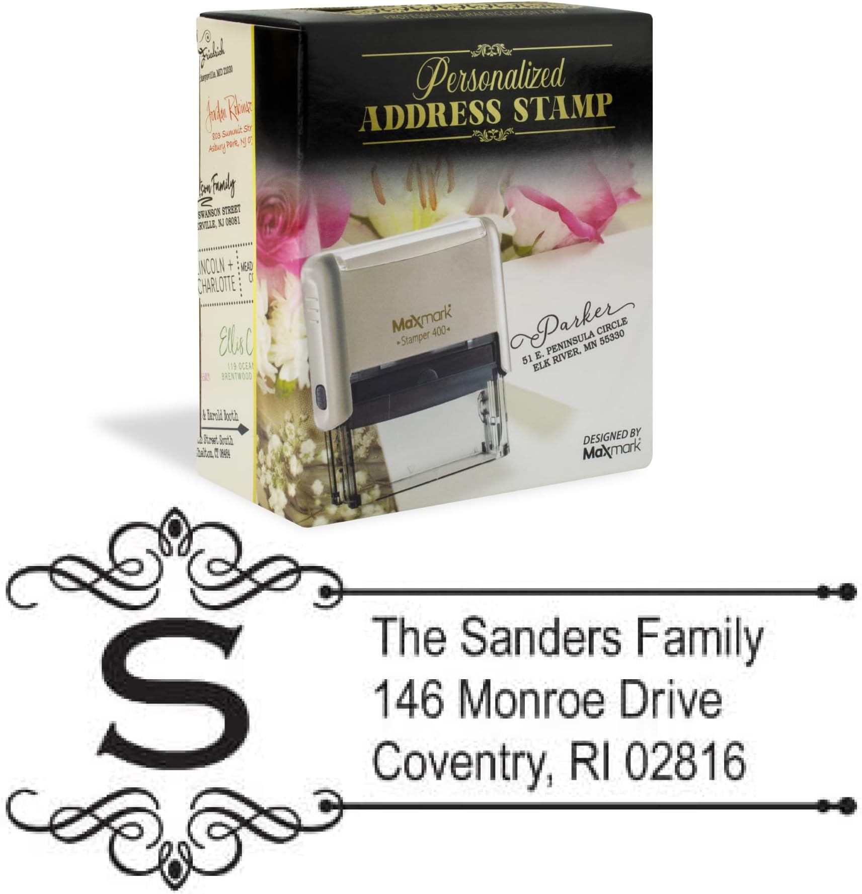 Amazon.com : Custom Handmade with Love by Stamp Personalized Tree of ...