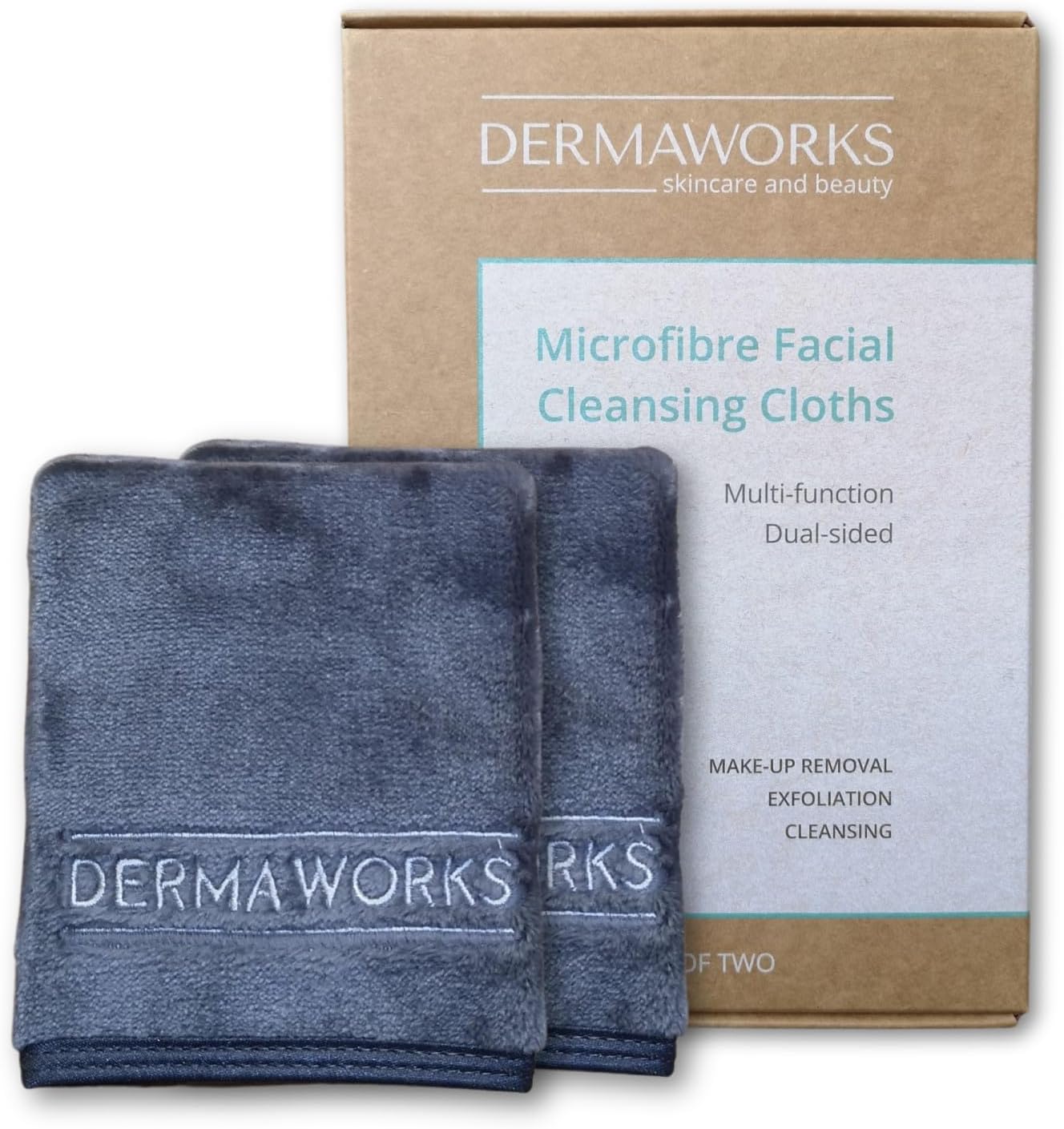 2x LUXURY MICROFIBRE FACE CLOTHS for Men & Women – Exfoliating ...