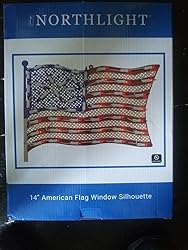 Amazon.com : Northlight Lighted Patriotic American Flag Window ...