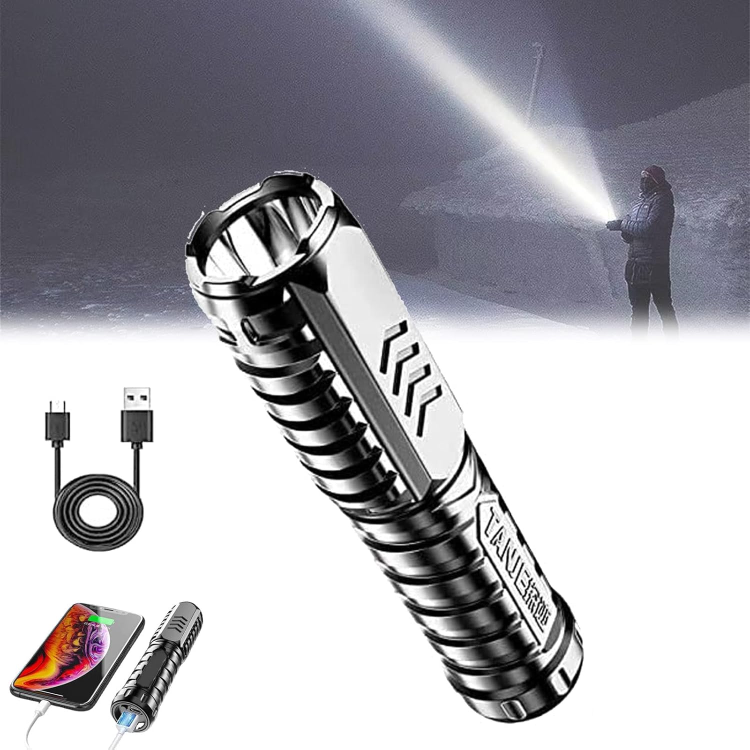 auyvfd Special Forces Strong Light Flashlight, Multifunctional ...
