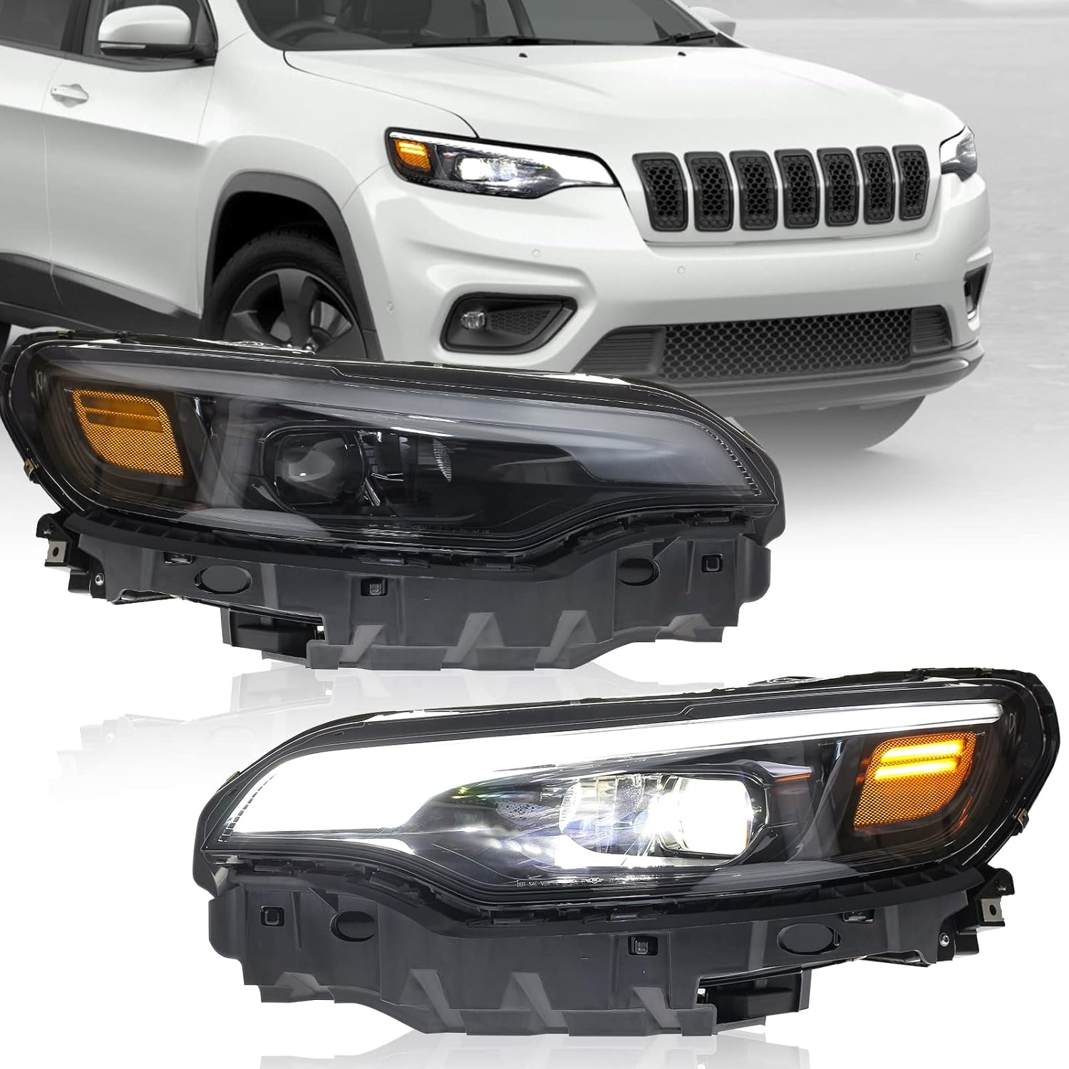 Amazon.com: MICRO POWER 4X4 LED Headlight Suitable for Jeep Cherokee ...