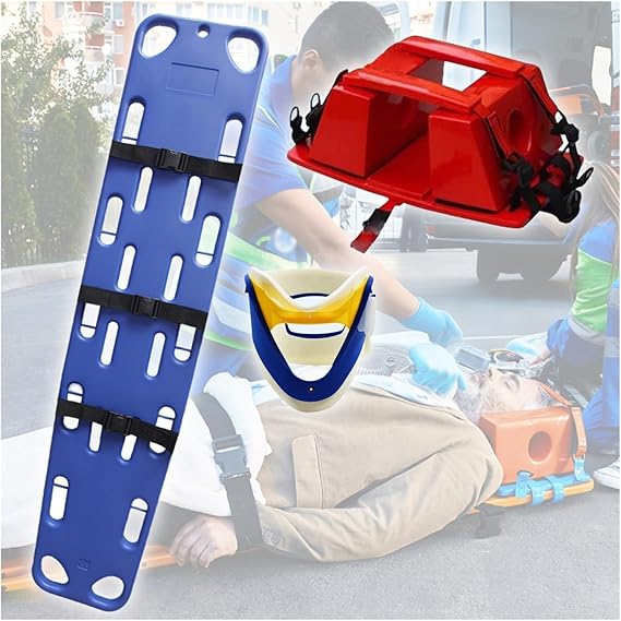 Water Floating Stretcher Spine with Head Immobilizer and Straps ...