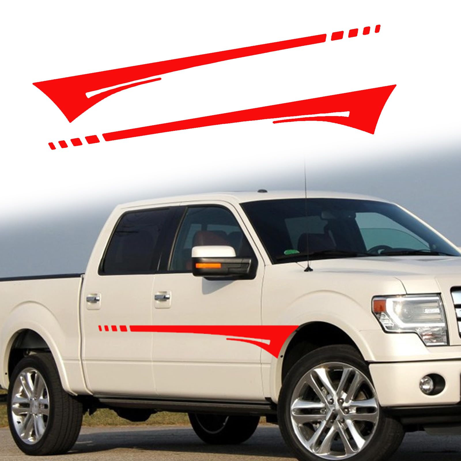 Amazon.com - ramuel Car Sports Racing Body Side Stripe Graphic Stickers ...