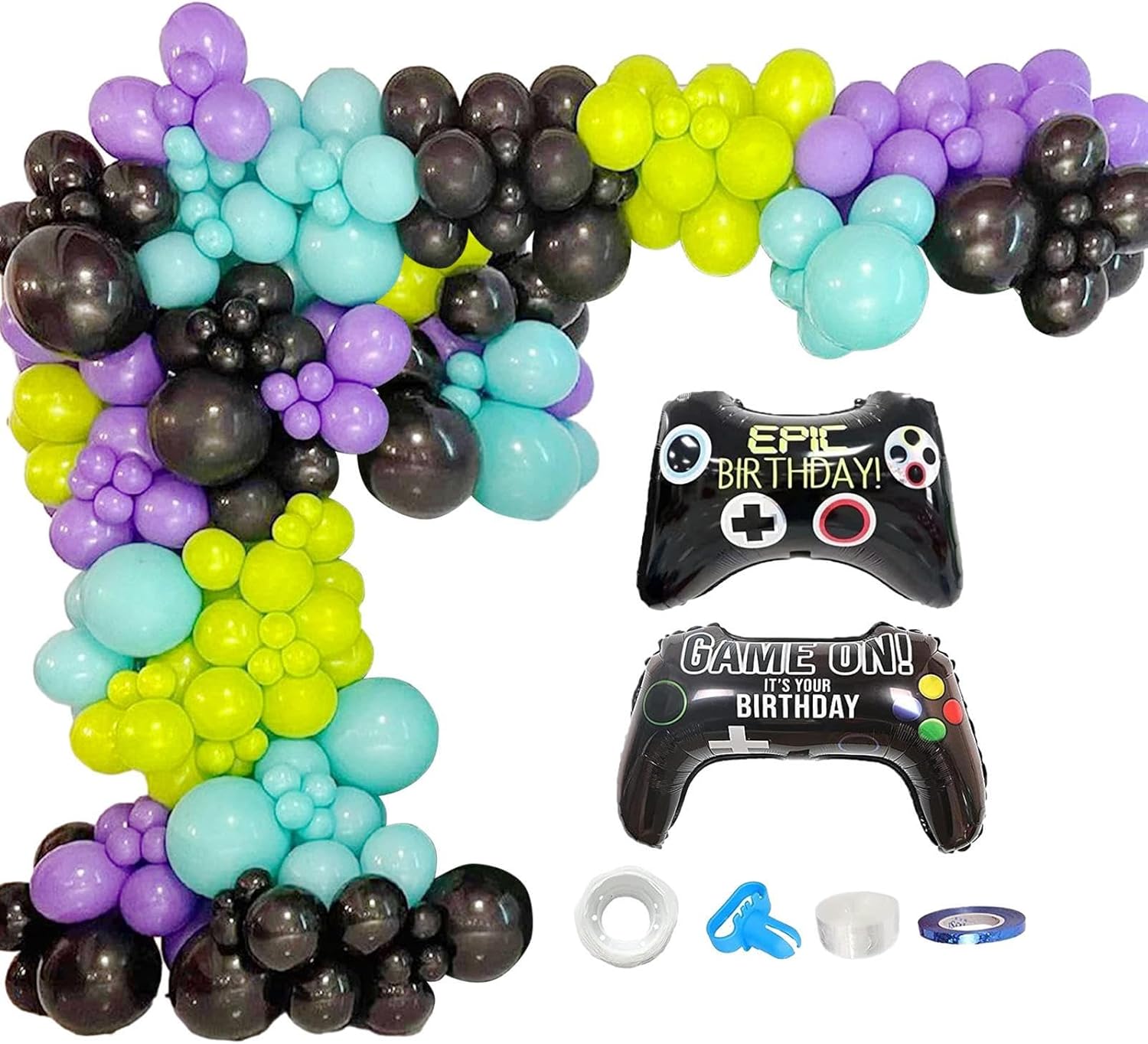Amazon.com: Video Game Balloon Garland & Arch Kit, Video Game Party ...