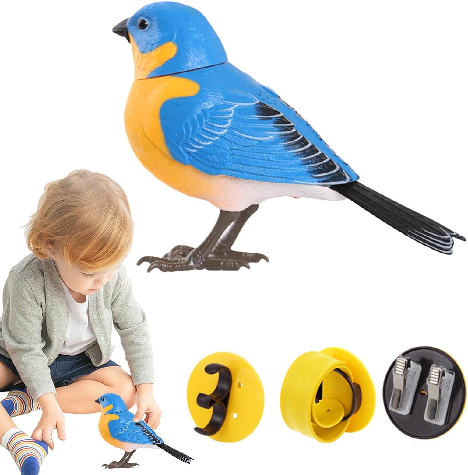 Amazon.com: Electric Singing and Chirping Bird Toy, Cute Interactive ...