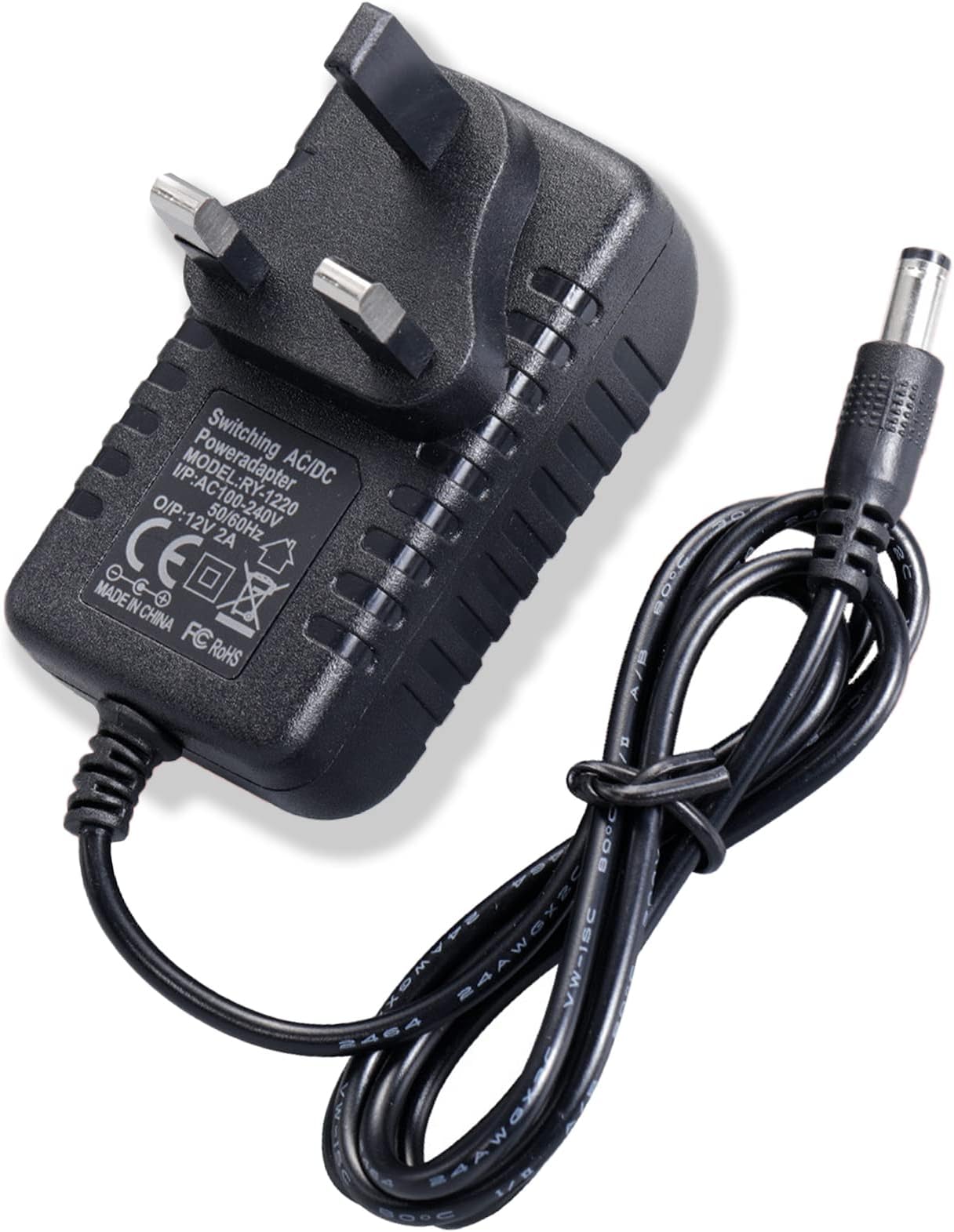 12V 2A Power Adapter, AC Adapter 100-240V to 12v DC Power Supply Driver ...