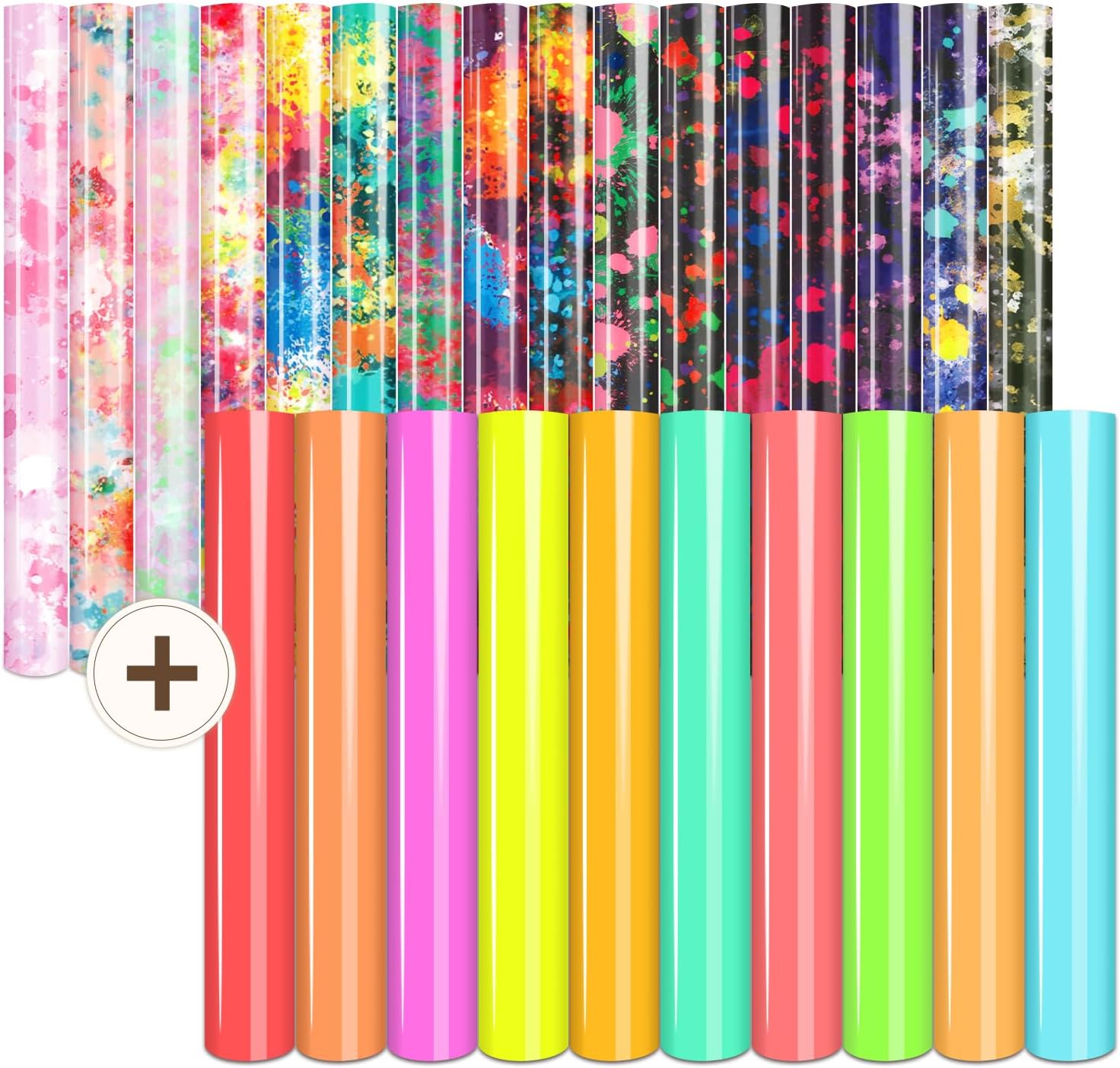 Amazon.com: Tintnut Neon HTV 10 Sheets 12 X 10inches+Tintnut Splash ...