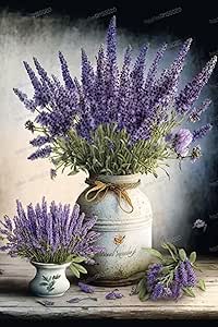 Amazon.com: Vintage Lavender 1000 Piece Puzzles for Adults - Flower ...