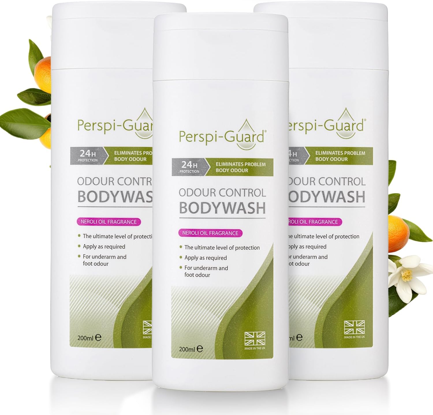 Perspi-Guard Neroli Scented Odour Control Antibacterial Body Wash for ...