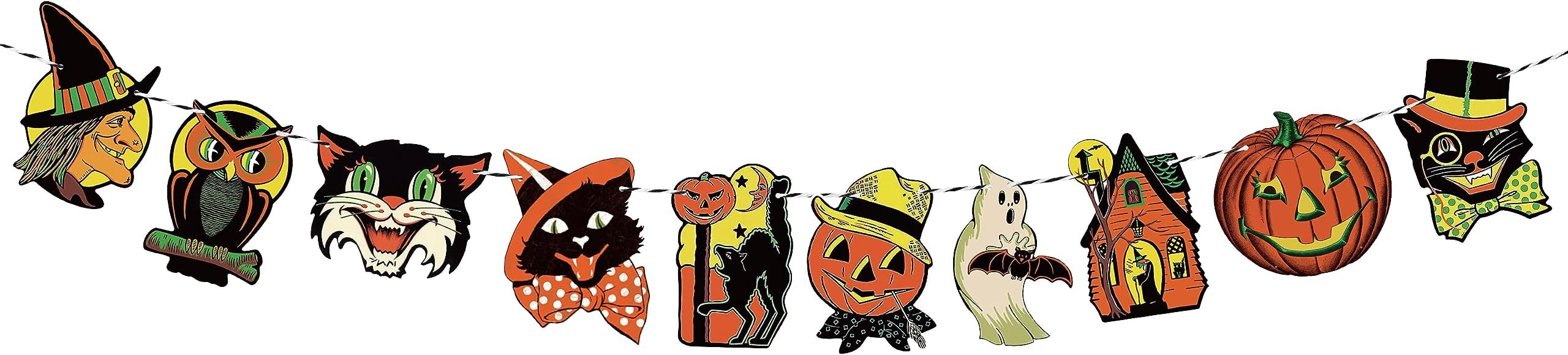 Amazon.com: Beistle 2 Piece Retro Vintage Halloween Banners Spooky ...