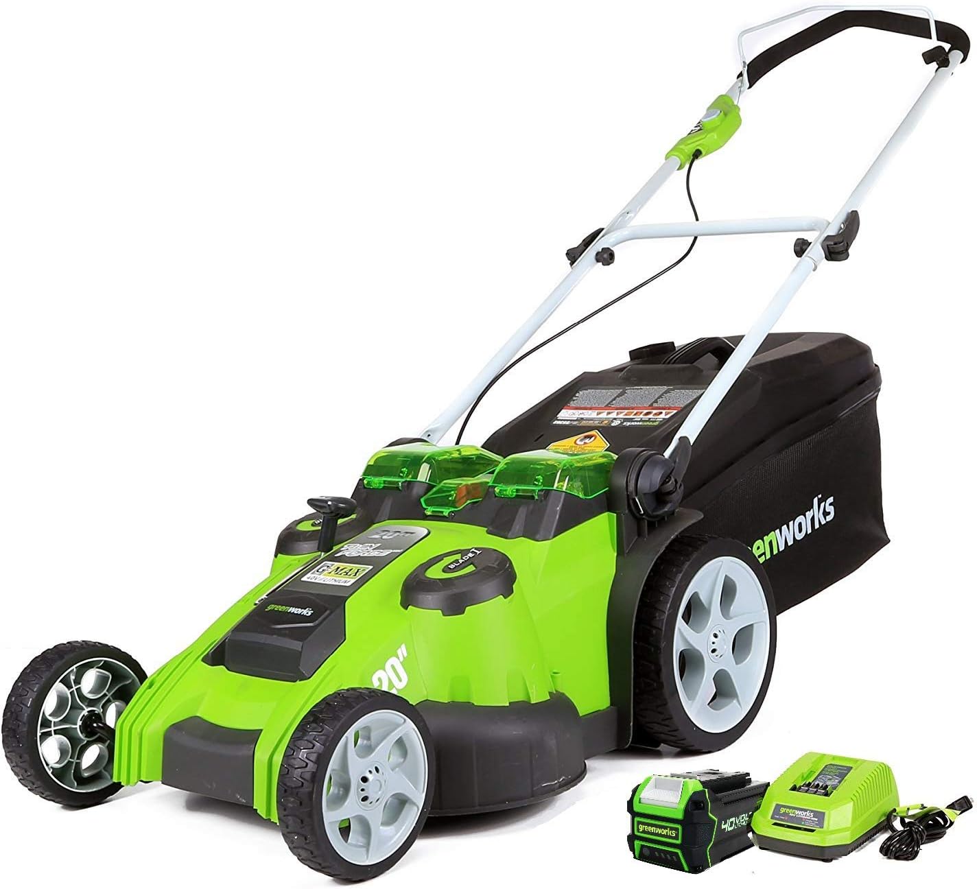Amazon.com : Greenworks 25302 20-Inch 40V Twin Force Cordless Lawn ...