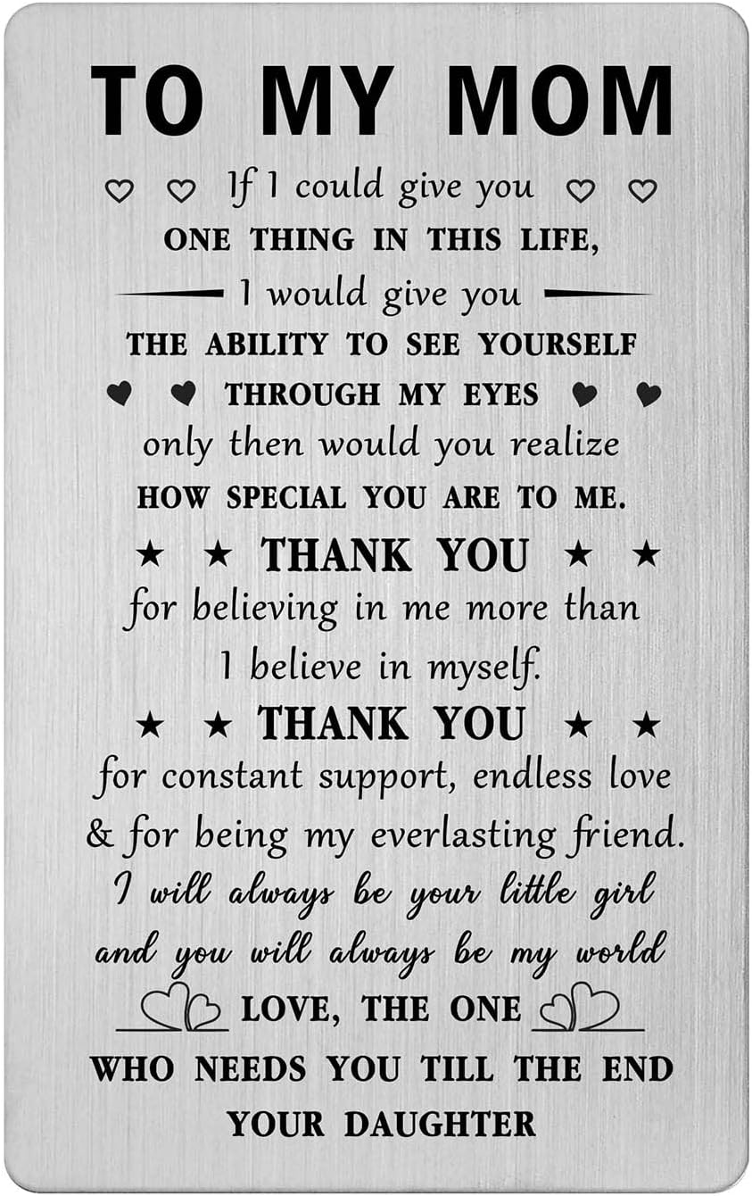 Amazon.com : Mom Mothers Day Gifts from Daughter - I Love You Mom ...