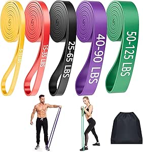 Amazon.com: Resistance Bands for Working Out: 5-Levels Exercise Bands ...