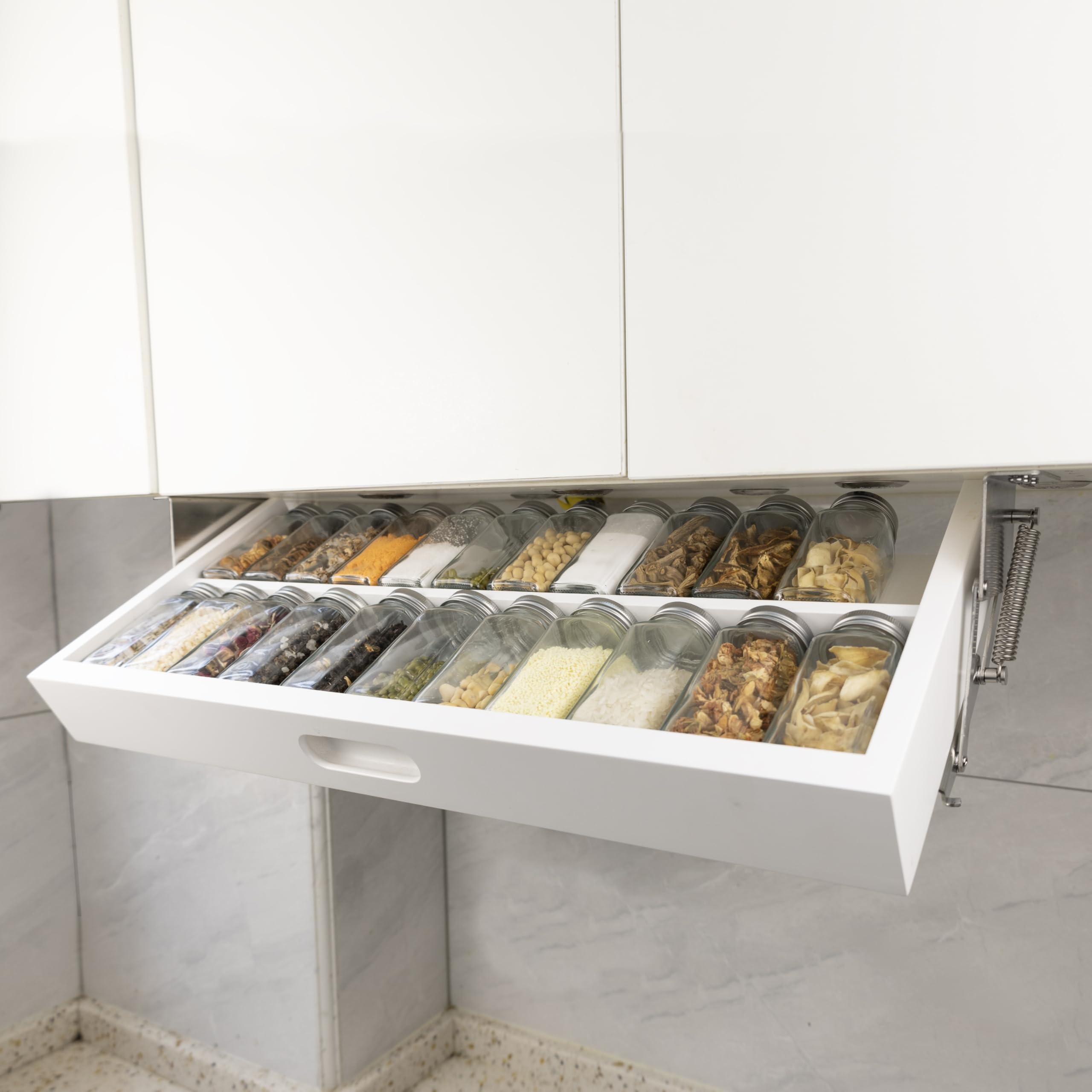 Amazon.com: AEXFOR Under Cabinet Spice Rack Organizer - Kitchen Storage ...