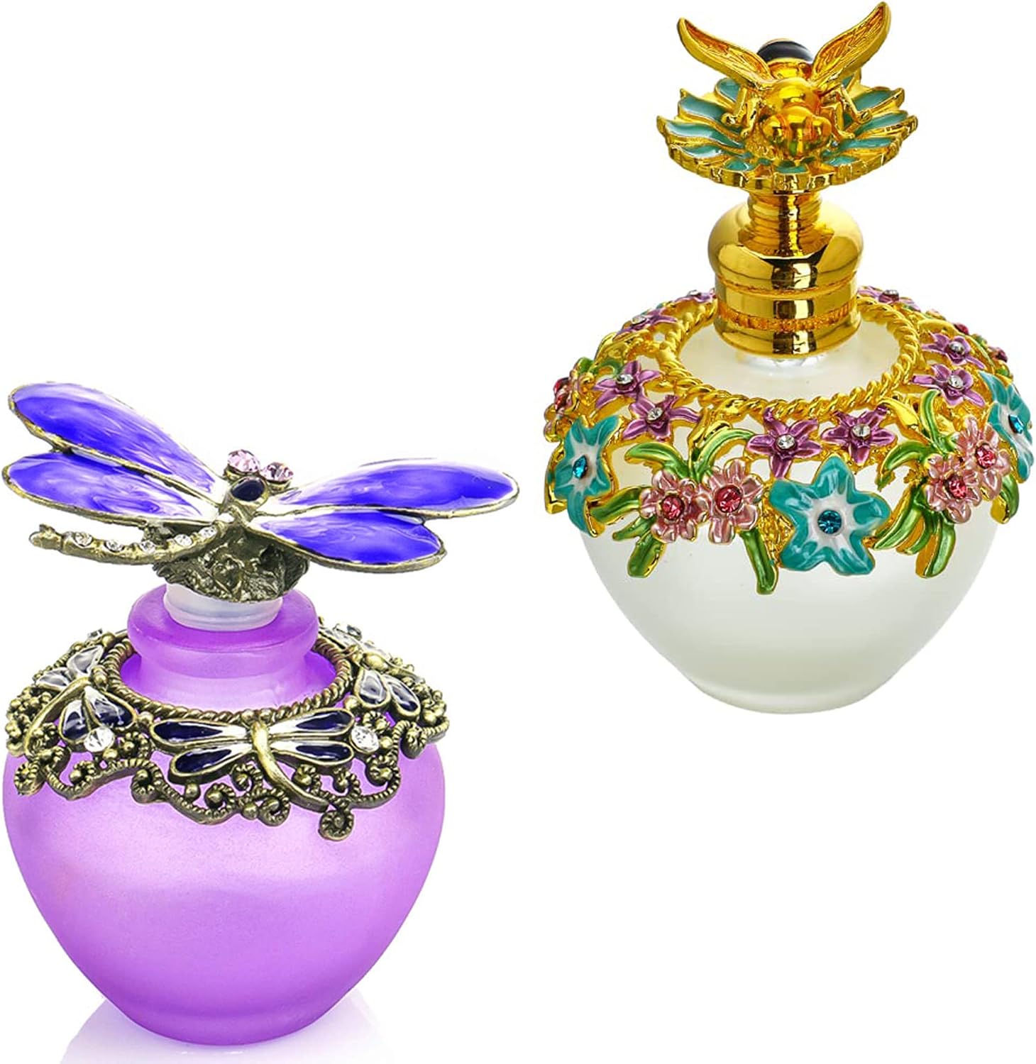 Amazon.com: YU FENG 40ml Fancy Purple Dragonfly And 40ml Golden Flowers ...