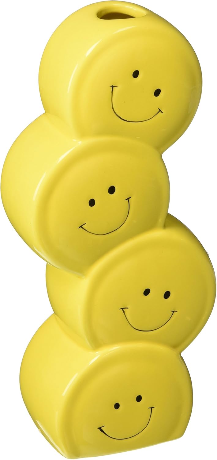 Amazon.com: Smiley Happy Face Stacked Vase with Lots of Happy Faces for ...