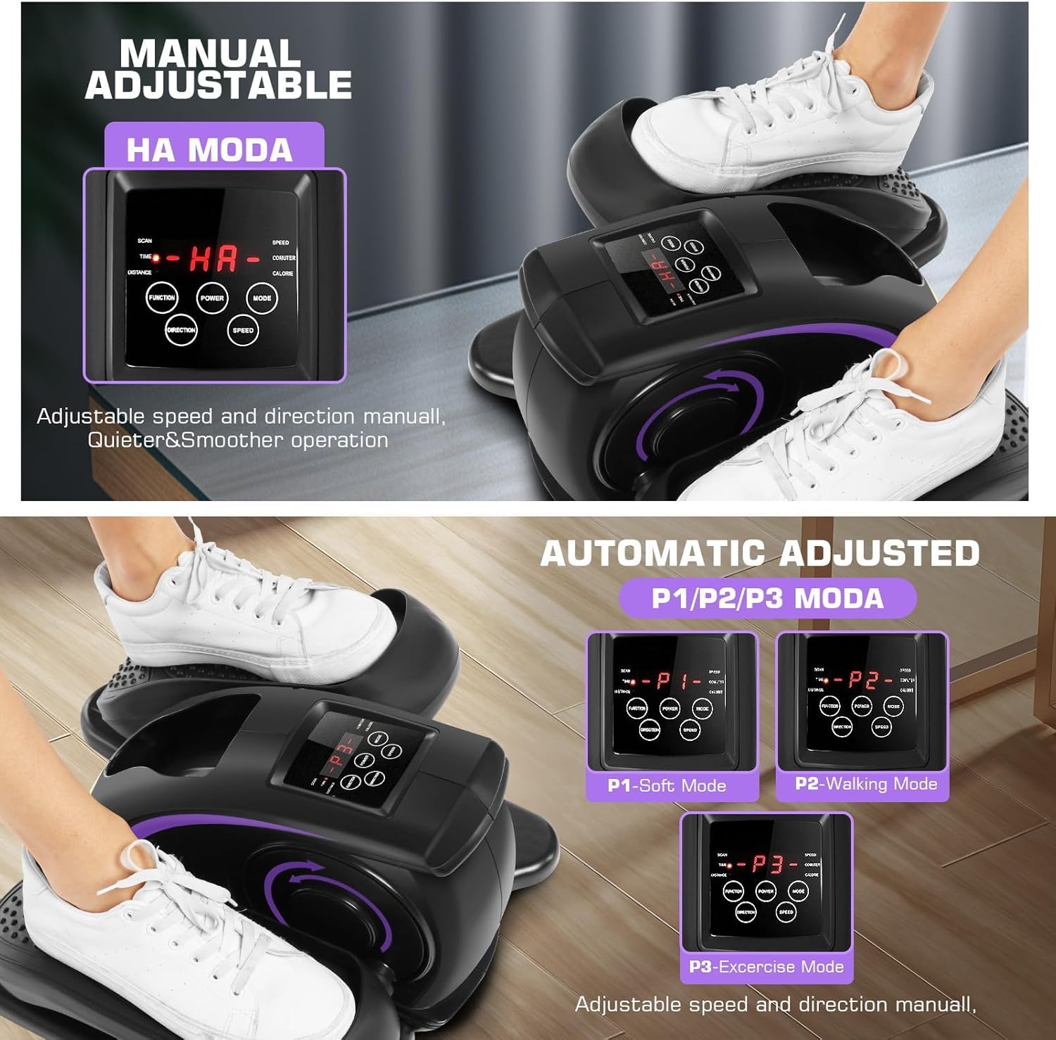 Snapklik.com : ANCHEER Under Desk Elliptical Machine, Electric Seated ...